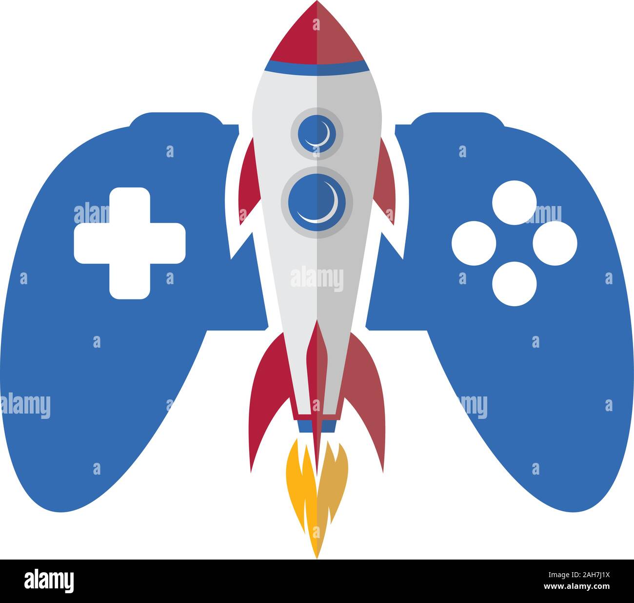 rocket game console turbo speed joystick controller vector Stock Vector ...