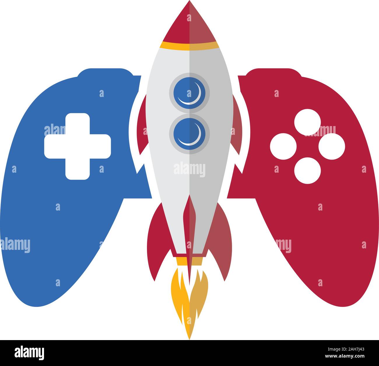 rocket game console turbo speed joystick controller vector Stock Vector ...