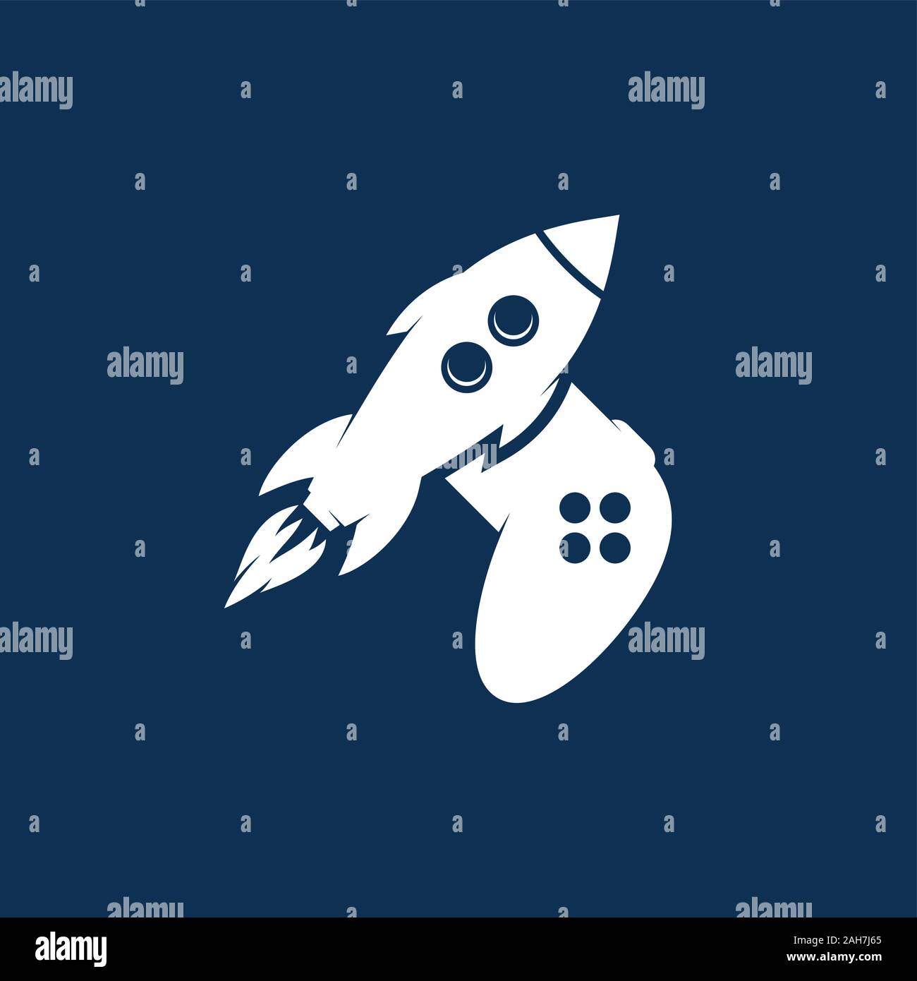 rocket game console turbo speed joystick controller vector Stock Vector ...