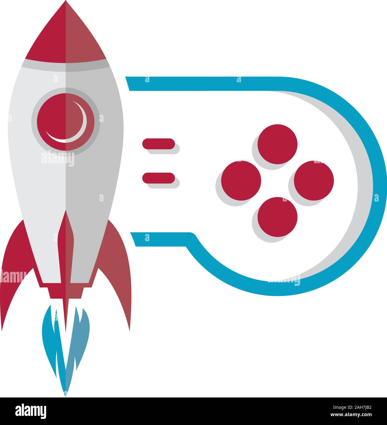 rocket game console turbo speed joystick controller vector Stock Vector ...