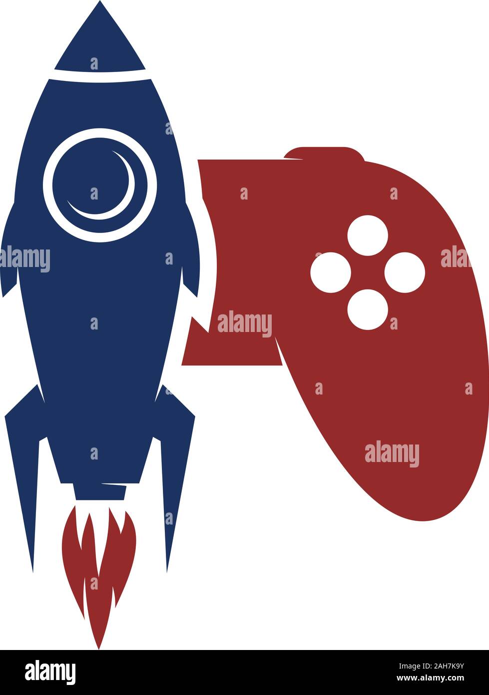 rocket game console turbo speed joystick controller vector Stock Vector ...