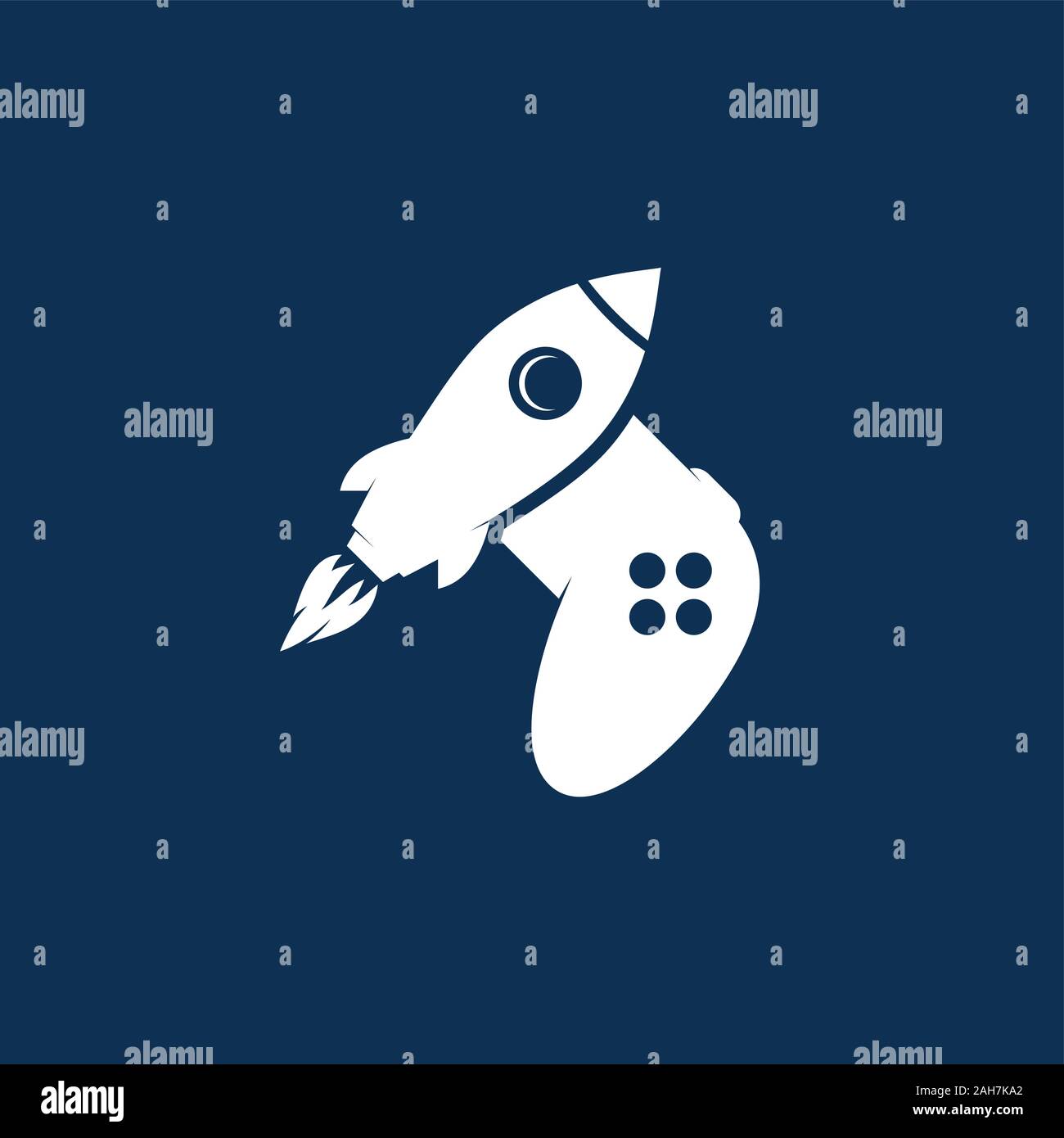 rocket game console turbo speed joystick controller vector Stock Vector ...