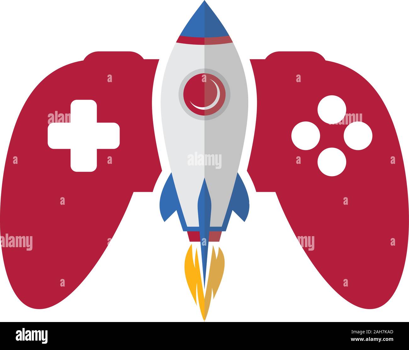 rocket game console turbo speed joystick controller vector Stock Vector ...