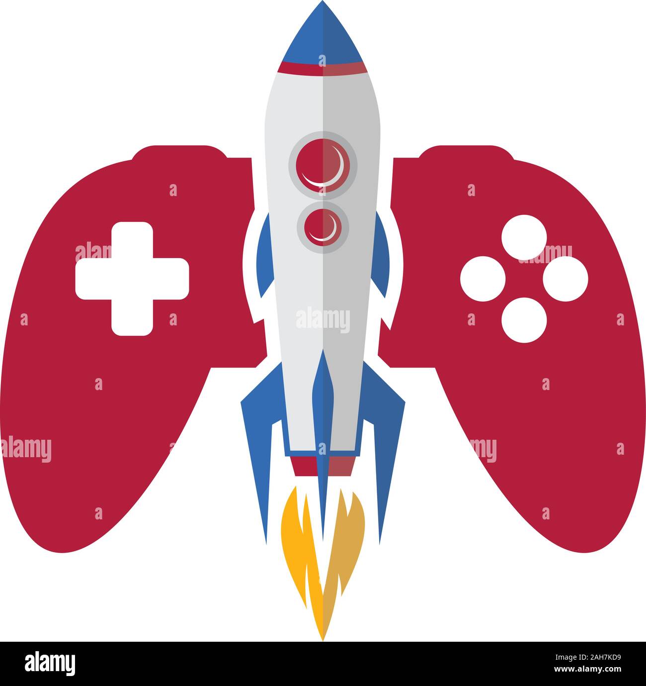 rocket game console turbo speed joystick controller vector Stock Vector ...