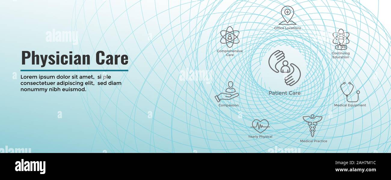 Physician Care Icon Set & Web Header Banner Stock Vector Image & Art ...