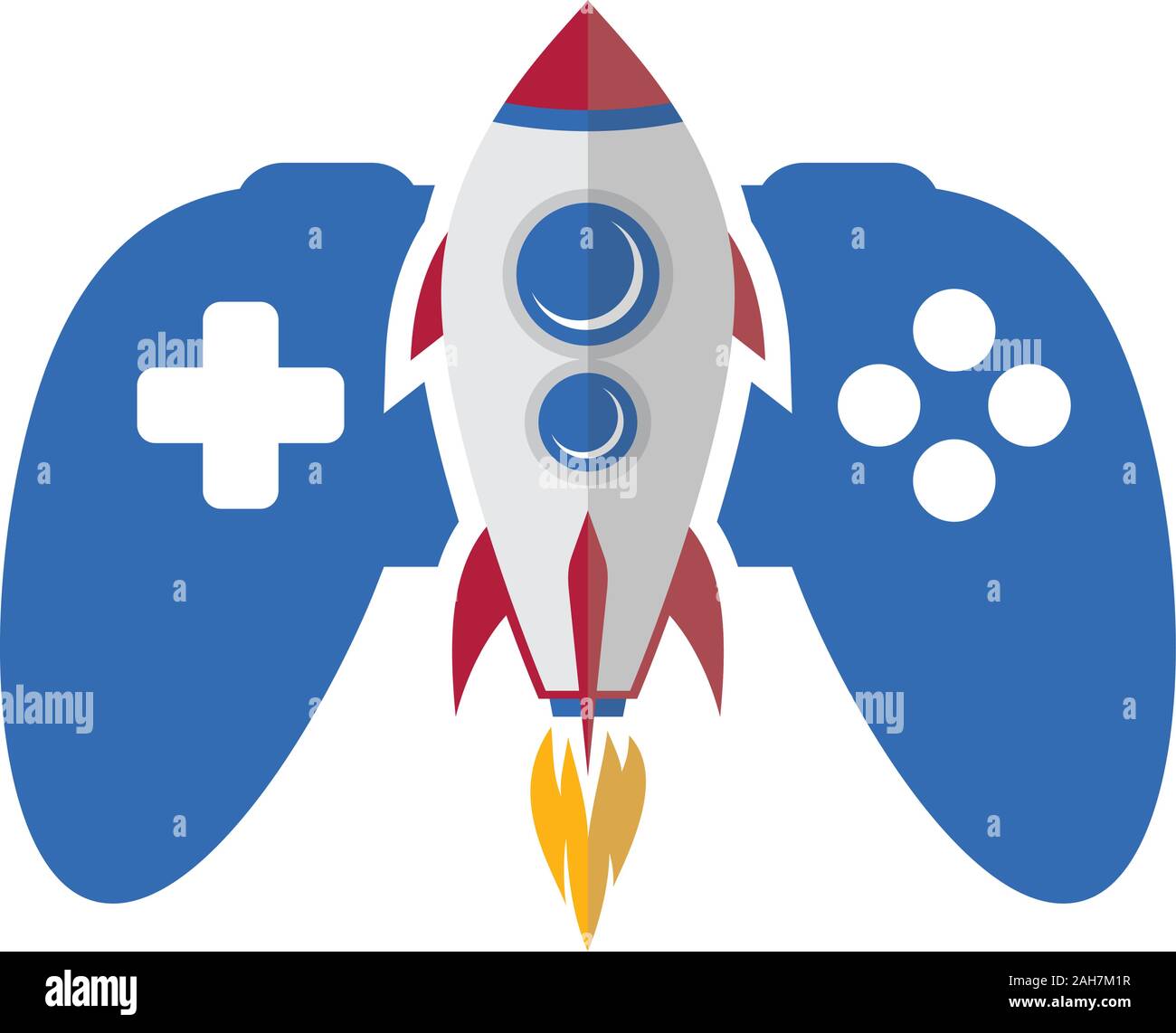 rocket game console turbo speed joystick controller vector Stock Vector ...