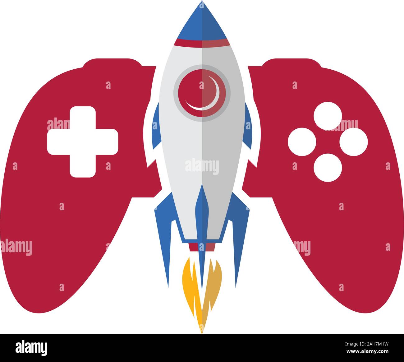 rocket game console turbo speed joystick controller vector Stock Vector ...