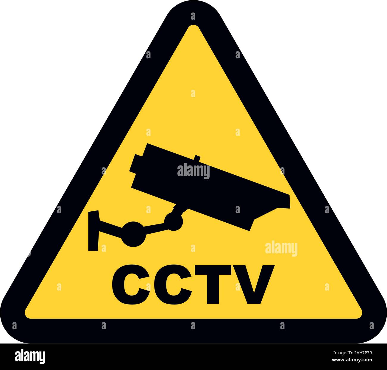Yellow and black CCTV sign Stock Vector Image & Art - Alamy