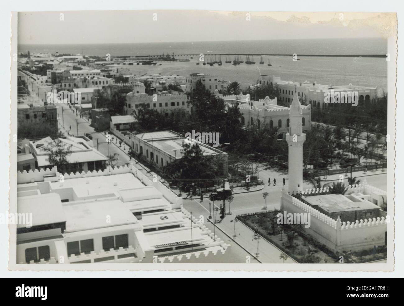 Somalia, View over central Mogadishu taken from the Cathedral in 1939 ...