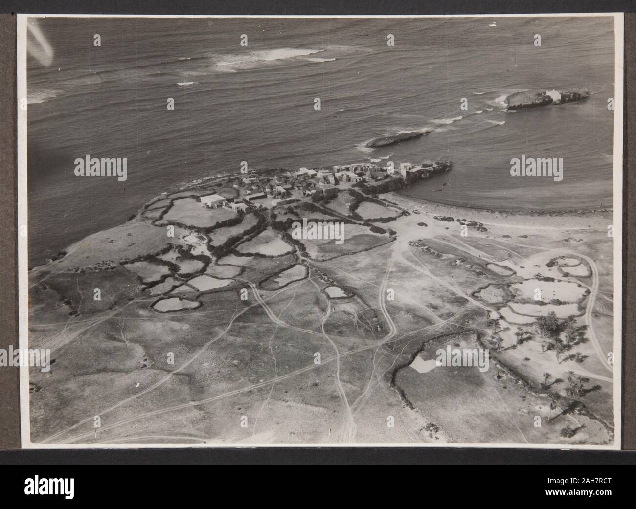 Somalia, Aerial view of Barawa, also known as Brava, showing the ...