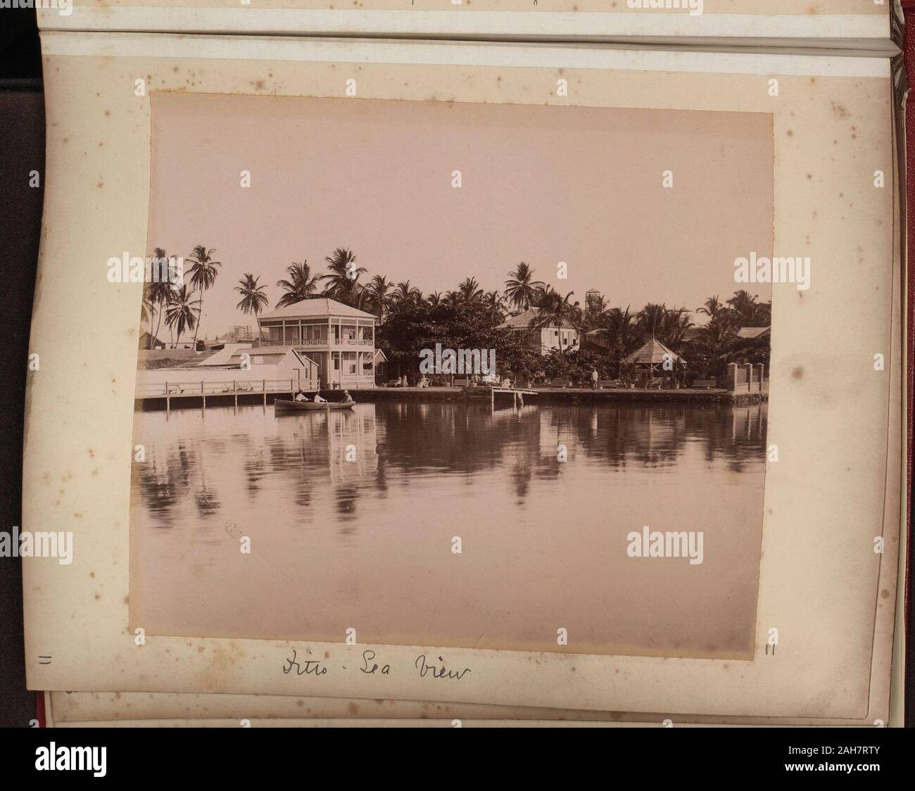 Jamaica, Calm sea view with deep reflections.Caption reads: 'Marine ...