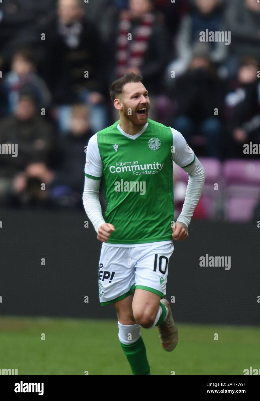 Tynecastle Park, Edinburgh, Scotland, UK. 26th Dec 19. Hearts 0 vs ...