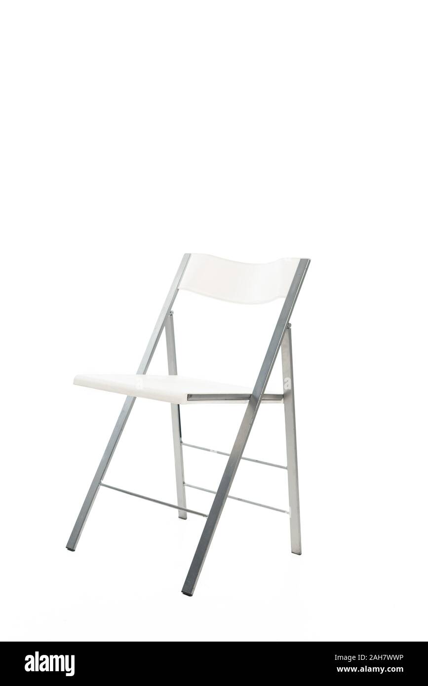 White modern chair isolated on white Stock Photo - Alamy