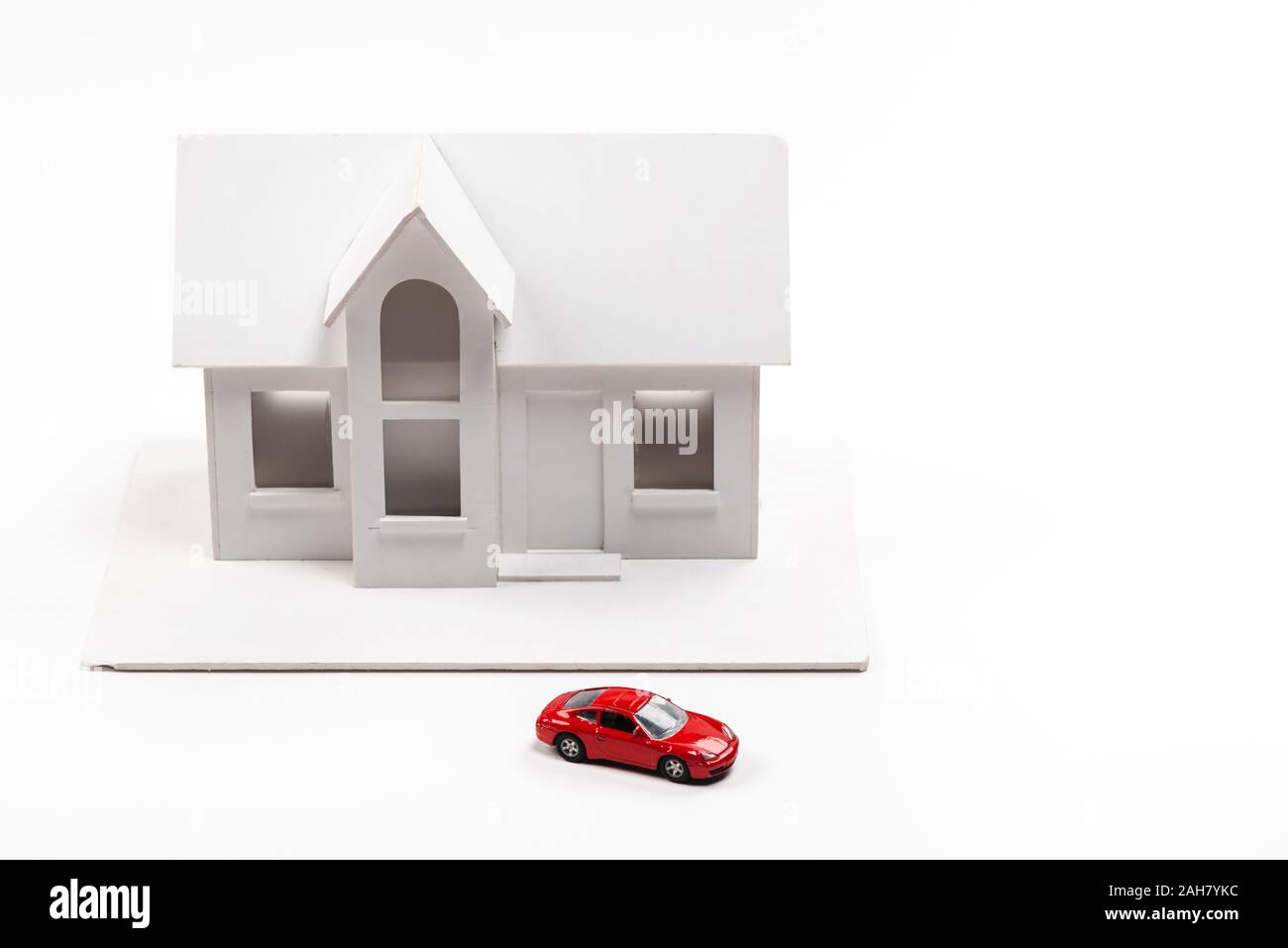 Cardboard house model Cut Out Stock Images & Pictures - Alamy