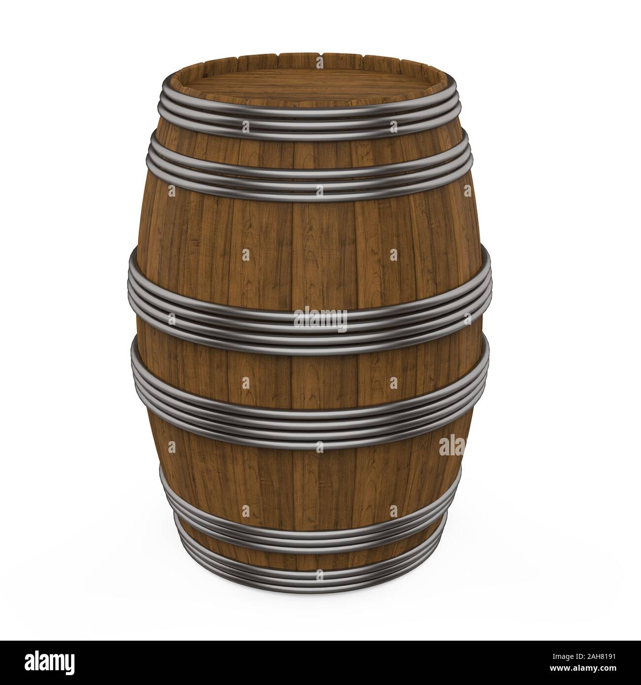 Wooden Barrel Isolated Stock Photo - Alamy