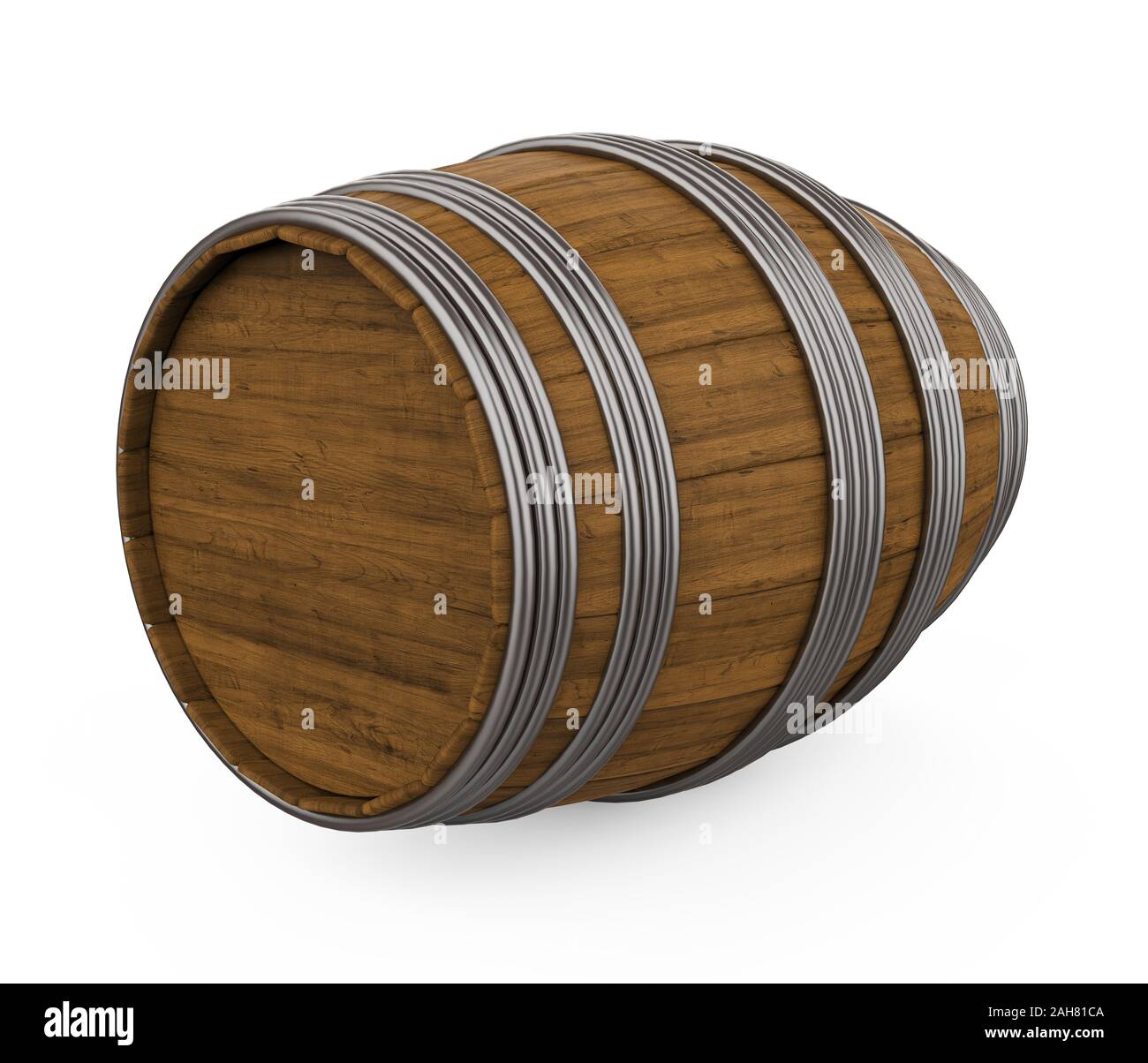 Wooden Barrel Isolated Stock Photo - Alamy