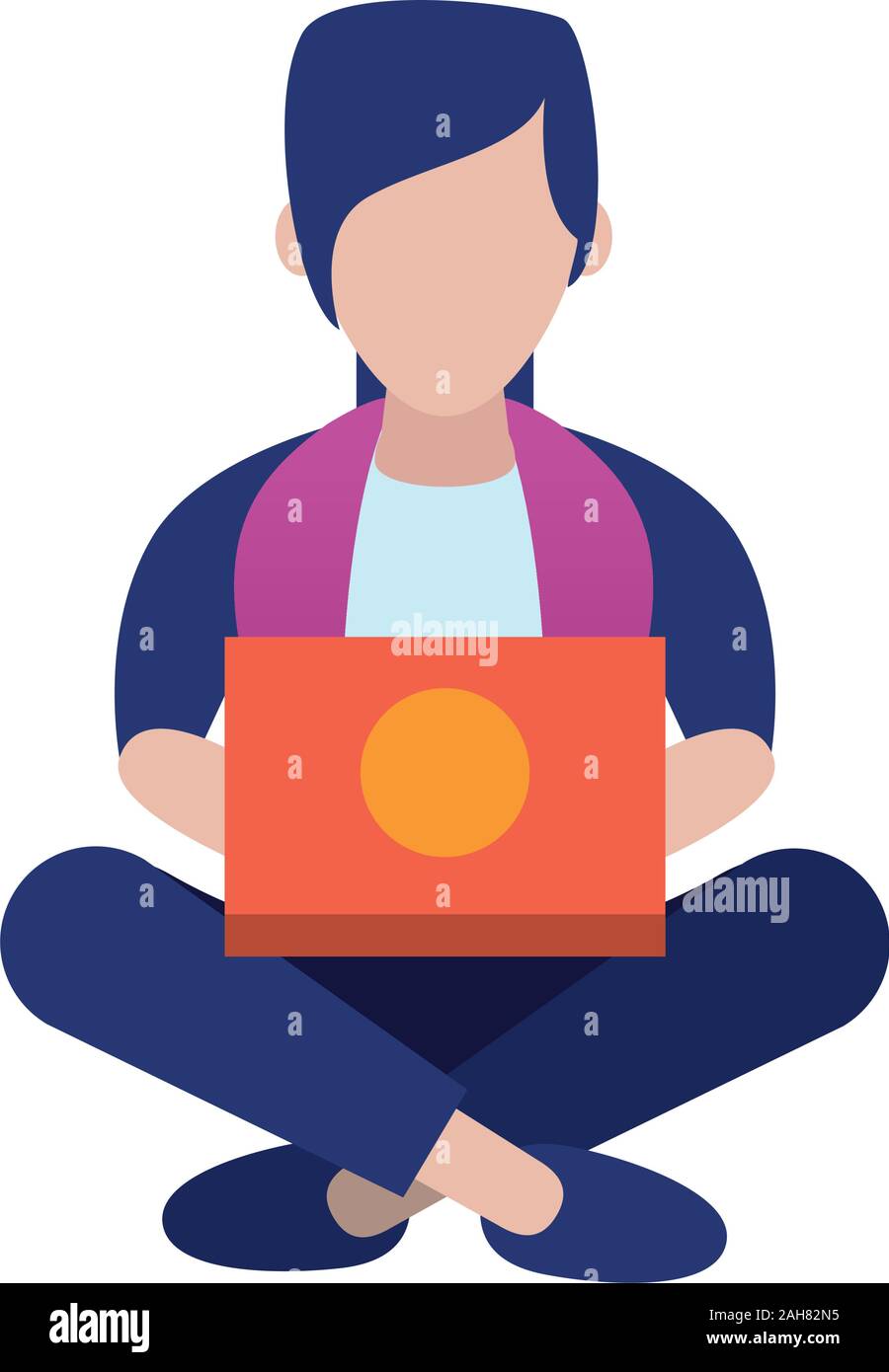 man using laptop avatar character Stock Vector Image & Art - Alamy
