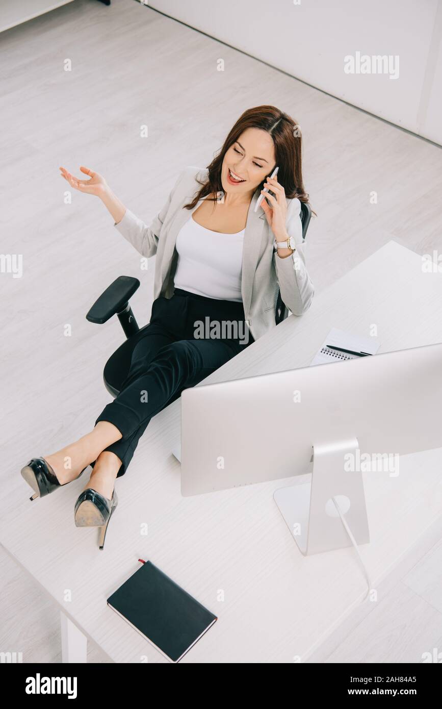 Elegant secretary sitting on chair hi-res stock photography and images ...