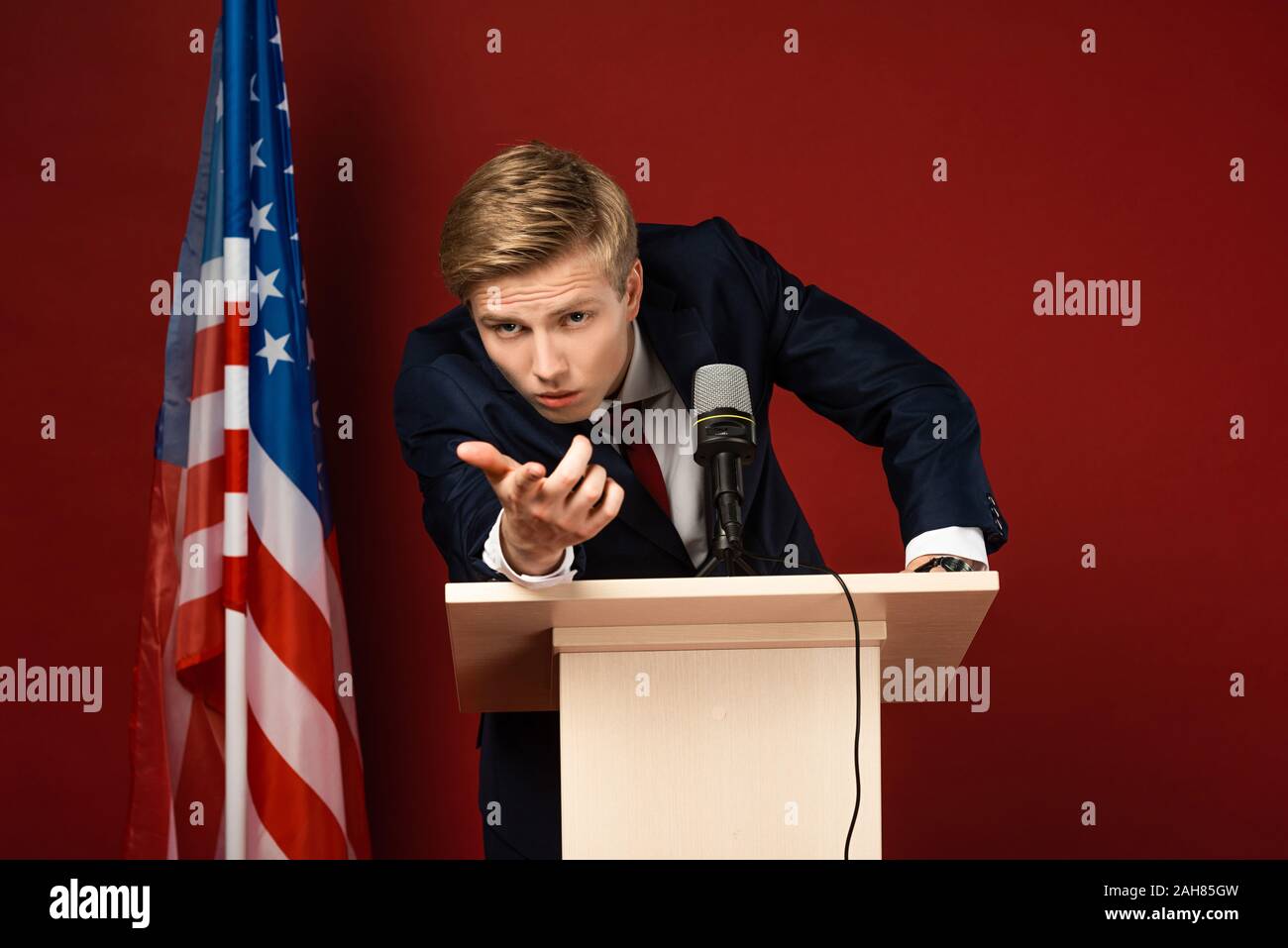 Trump finger sign hi-res stock photography and images - Alamy