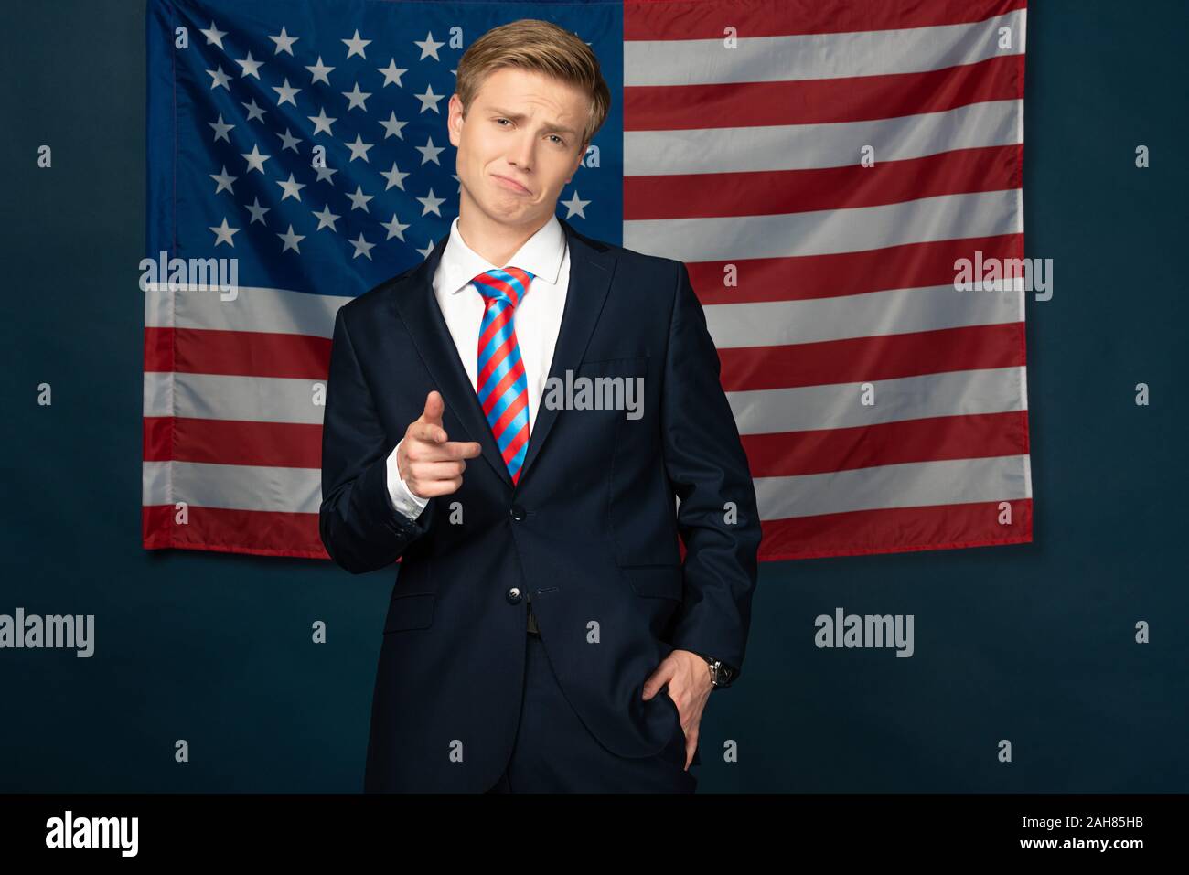 Trump finger sign hi-res stock photography and images - Alamy