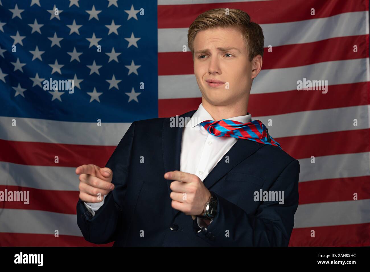 Trump finger sign hi-res stock photography and images - Alamy