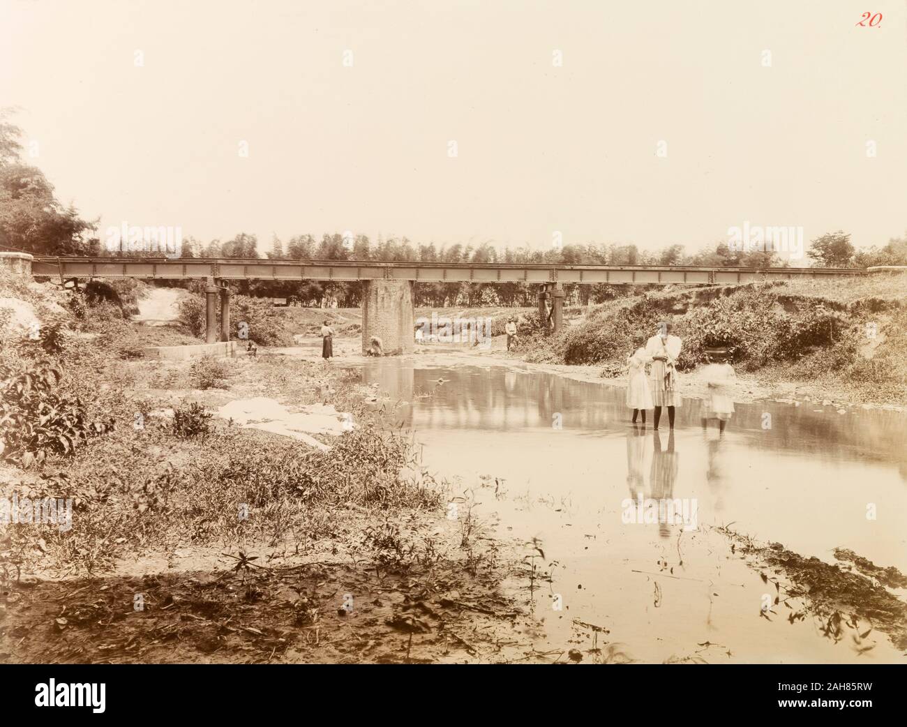 Trinidad & Tobago, A railway bridge crosses the San Juan River on the ...