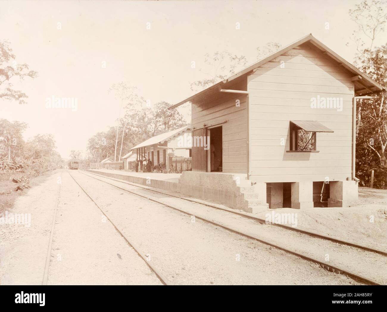 Trinidad & Tobago, A train approaches the newly completed Guanapo ...
