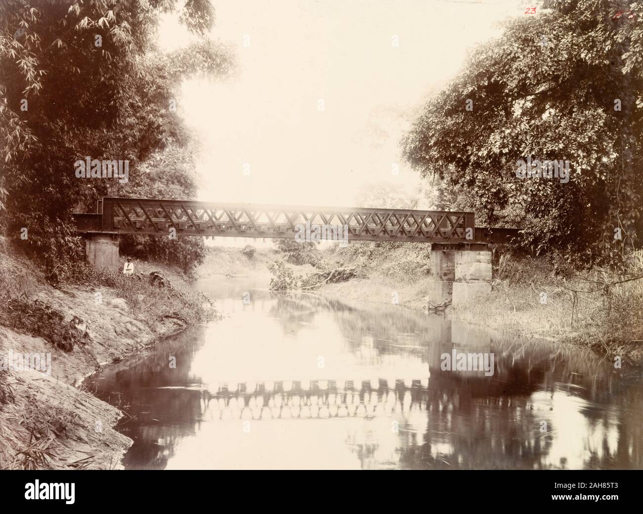 Trinidad & Tobago, A railway bridge crosses the Caroni River on the ...