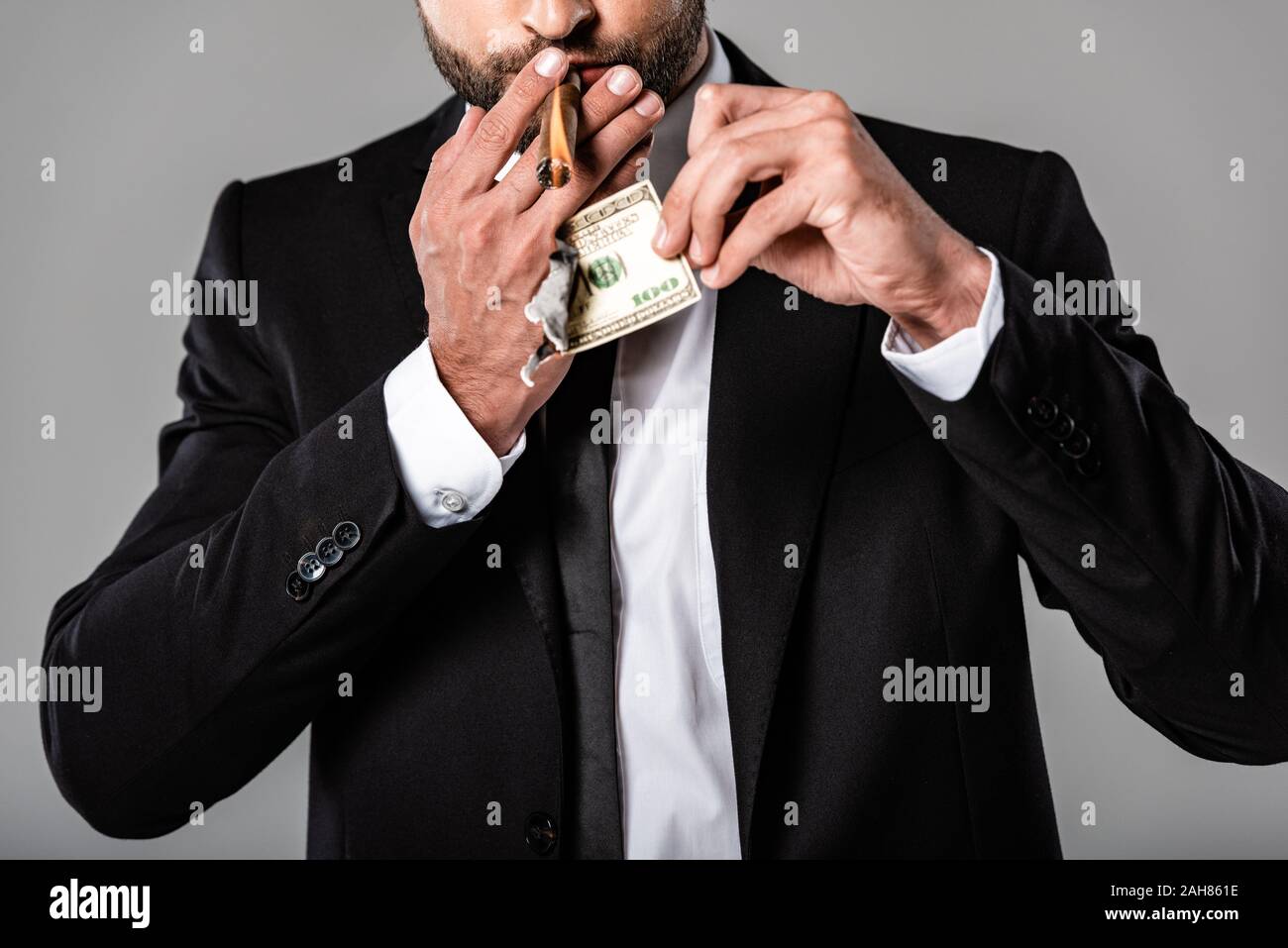 Lighting cigar money hi-res stock photography and images - Alamy