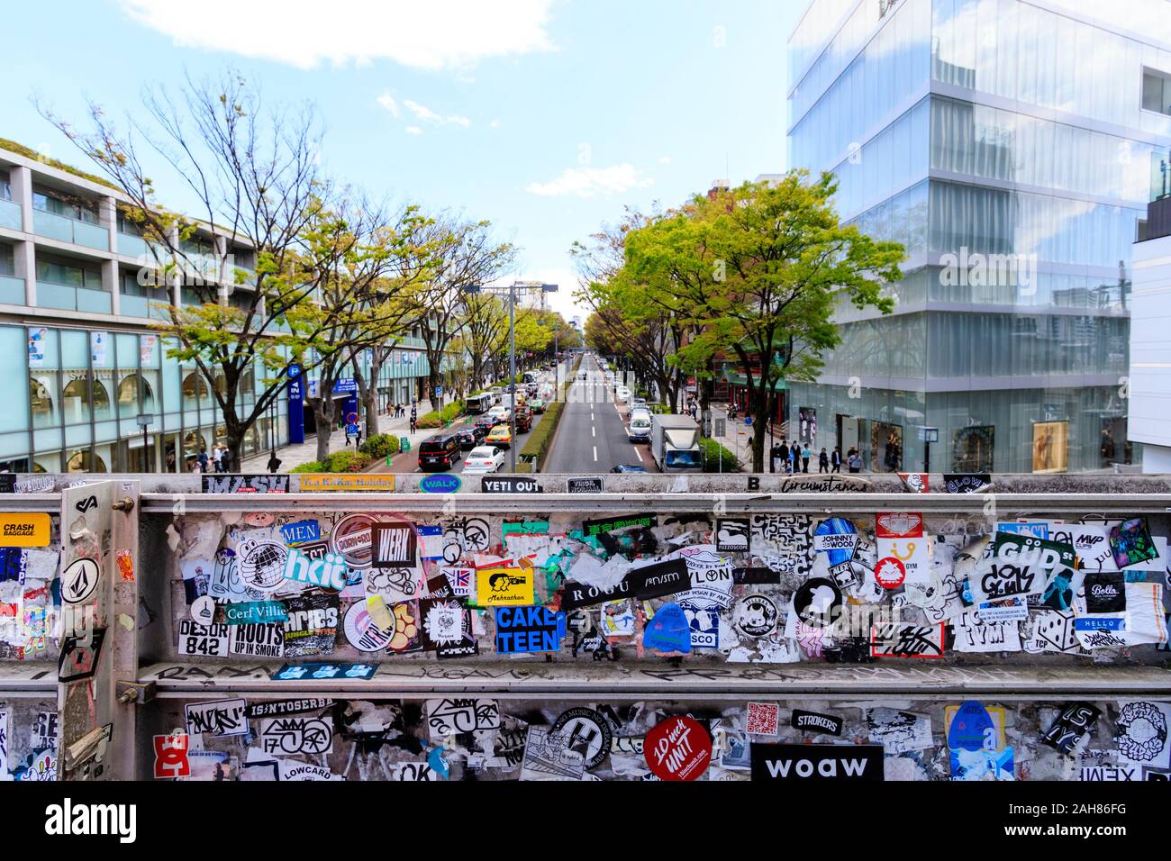 Omotesando Hills shopping complex in Central Tokyo on left, Omotesando ...