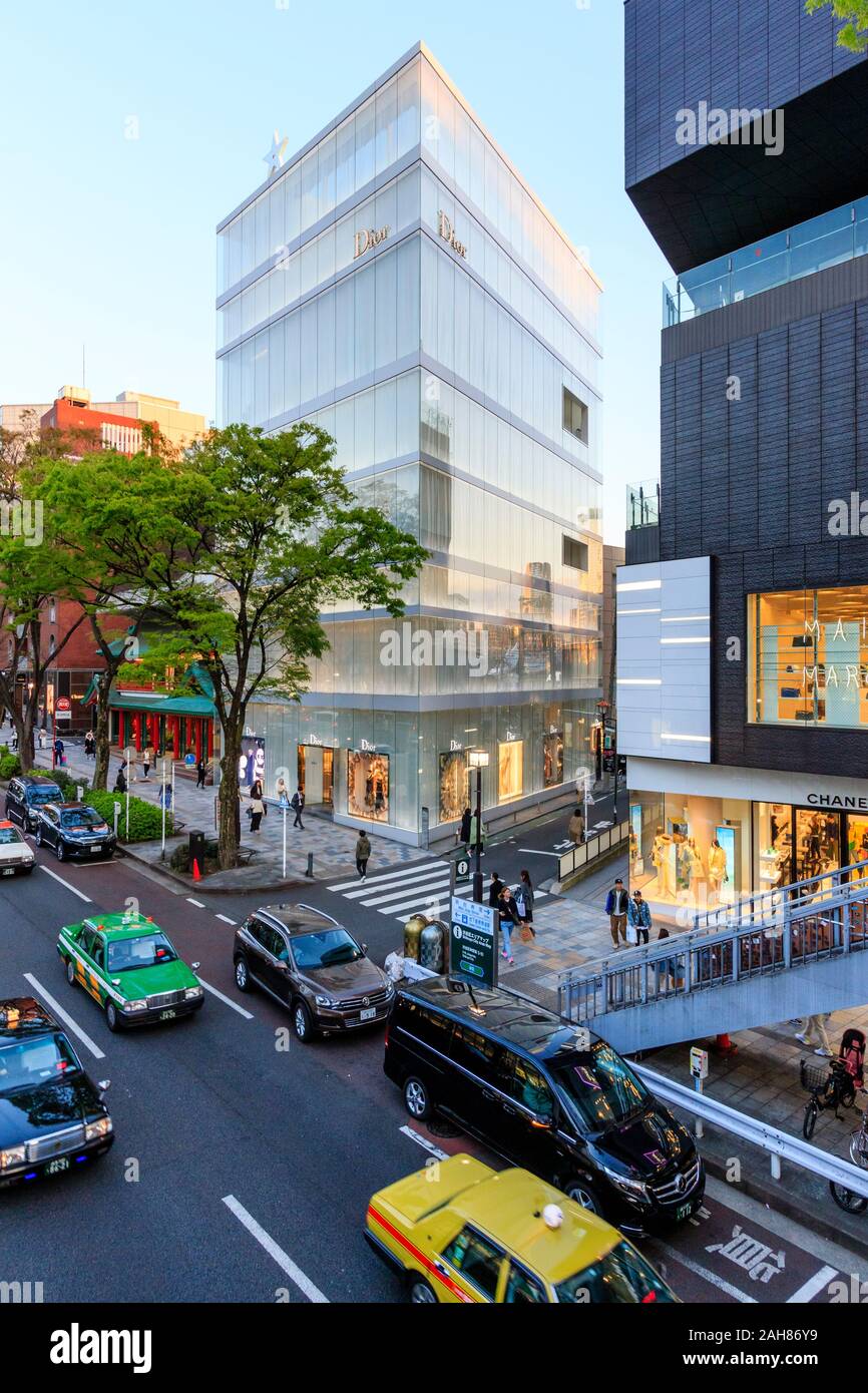 Dior Building at Omotesando, Tokyo, during golden hour. Designed by ...