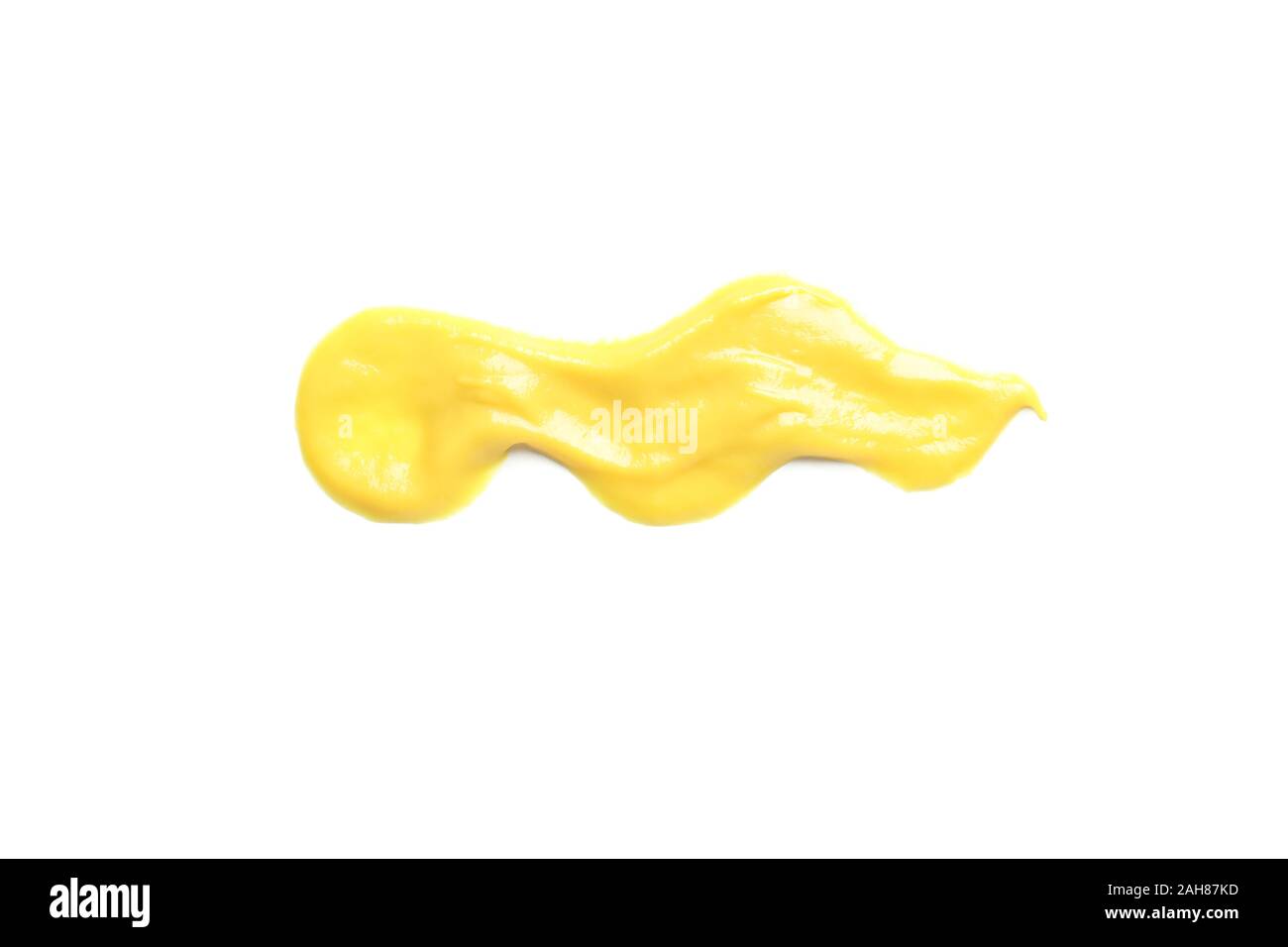 Cheese or mustard sauce smear isolated on white background Stock Photo ...