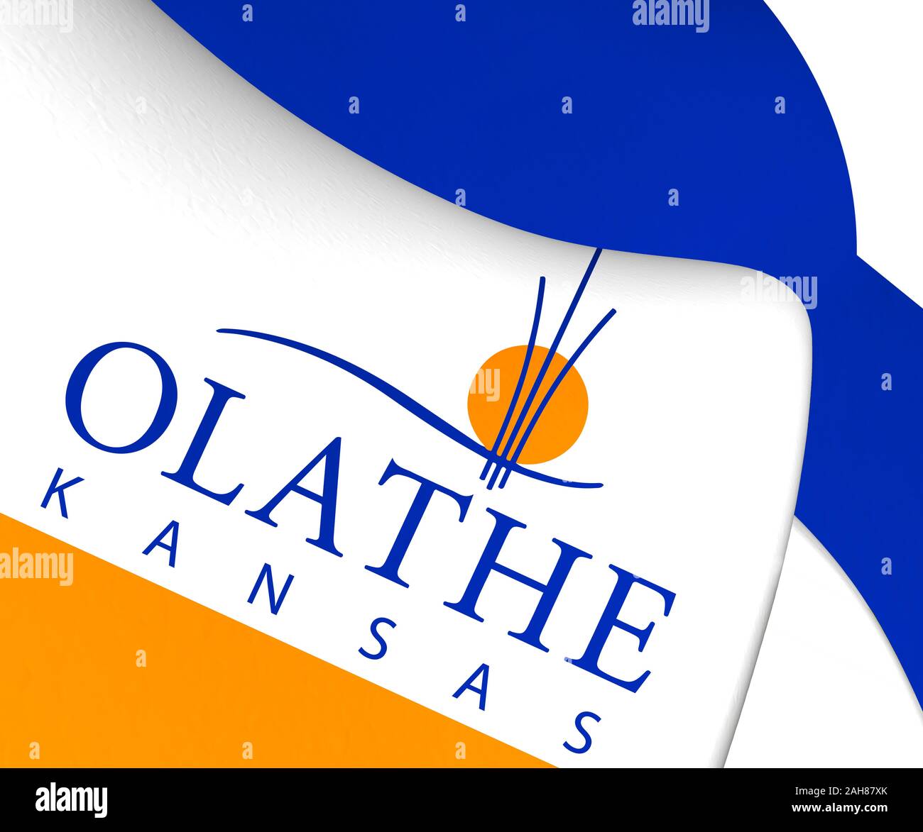 3D Flag of Olathe (Kansas), USA. 3D Illustration Stock Photo - Alamy