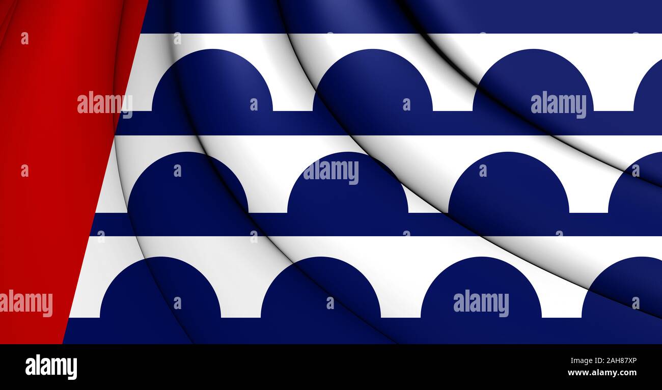 3D Flag of Des Moines (Iowa), USA. 3D Illustration Stock Photo - Alamy