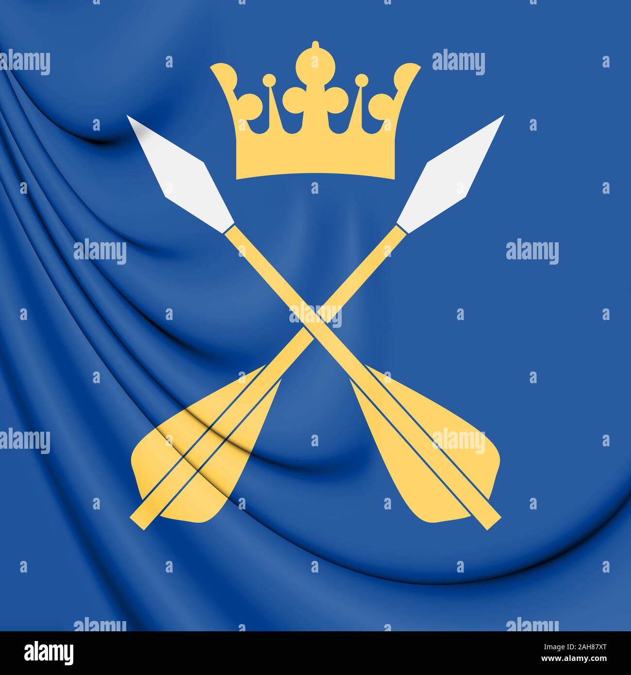 3D Flag of Dalarna County, Sweden. 3D Illustration Stock Photo - Alamy