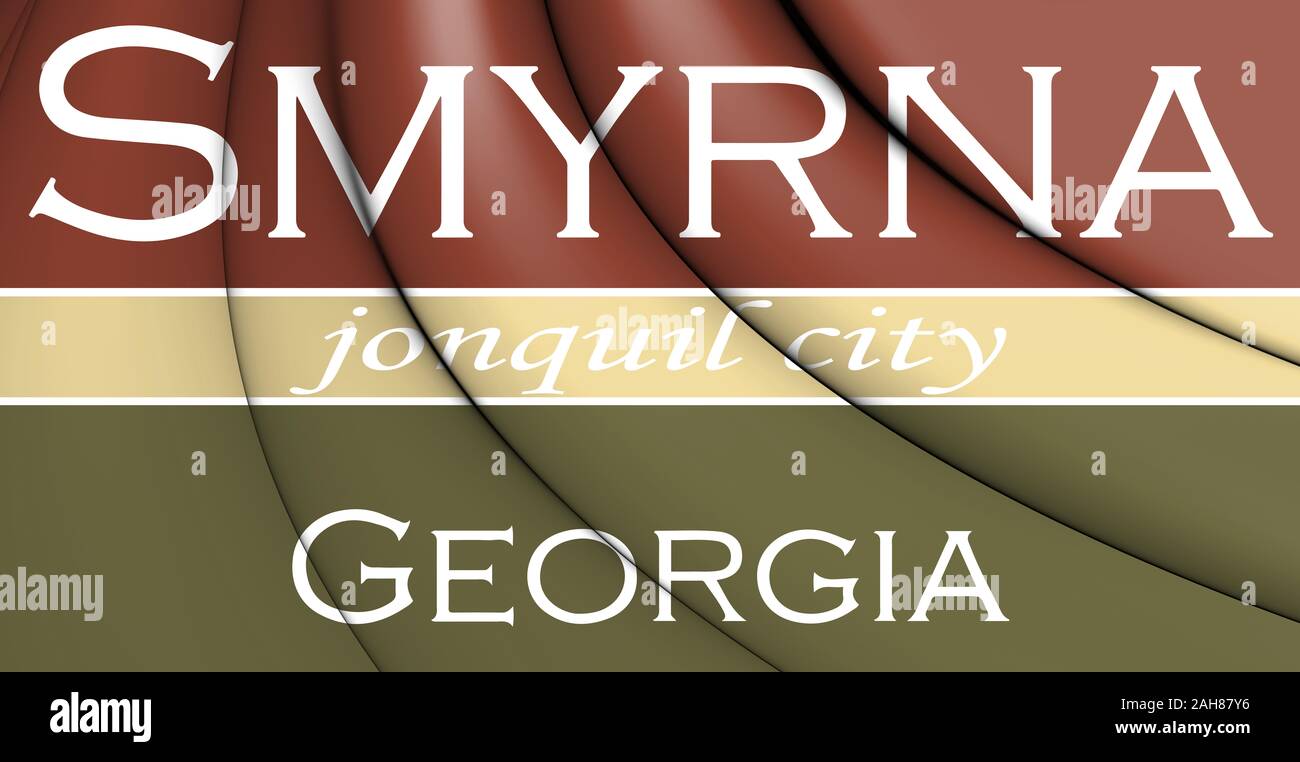 3D Flag of Smyrna (Georgia), USA. 3D Illustration Stock Photo - Alamy