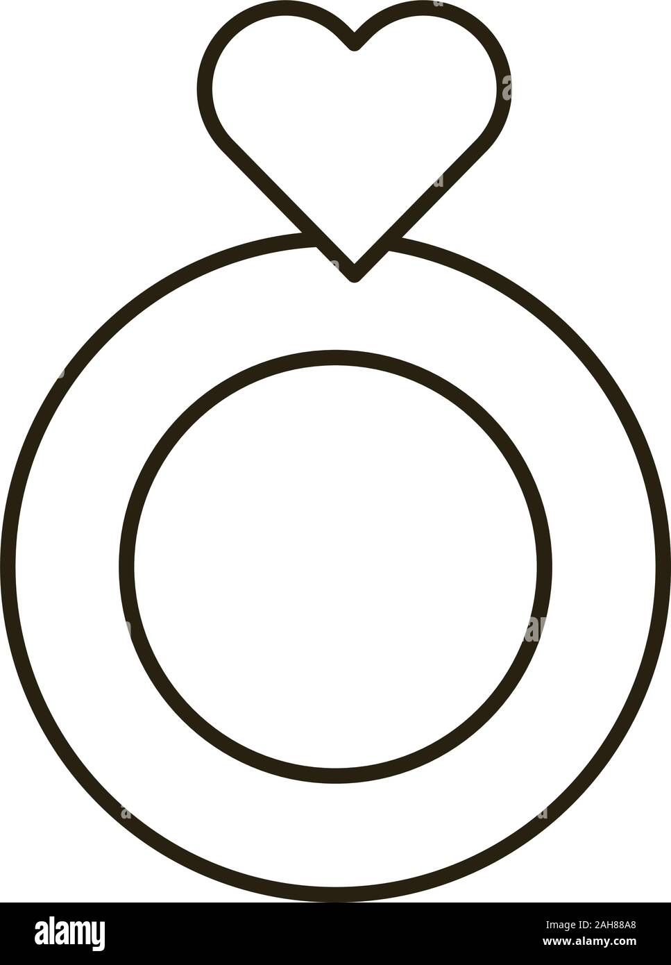 happy valentines day ring with heart icon Stock Vector Image & Art - Alamy