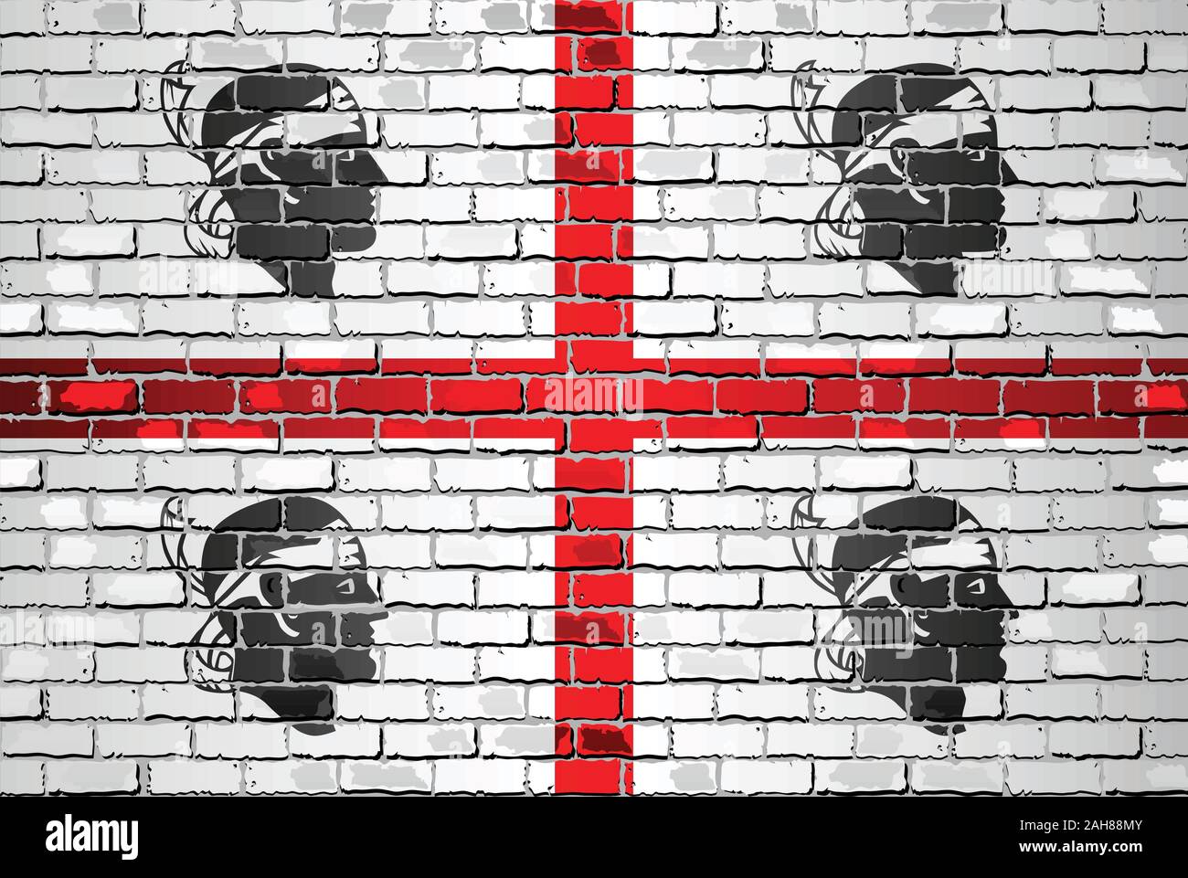 Shiny flag of Sardinia on a brick wall - Illustration, Abstract grunge ...