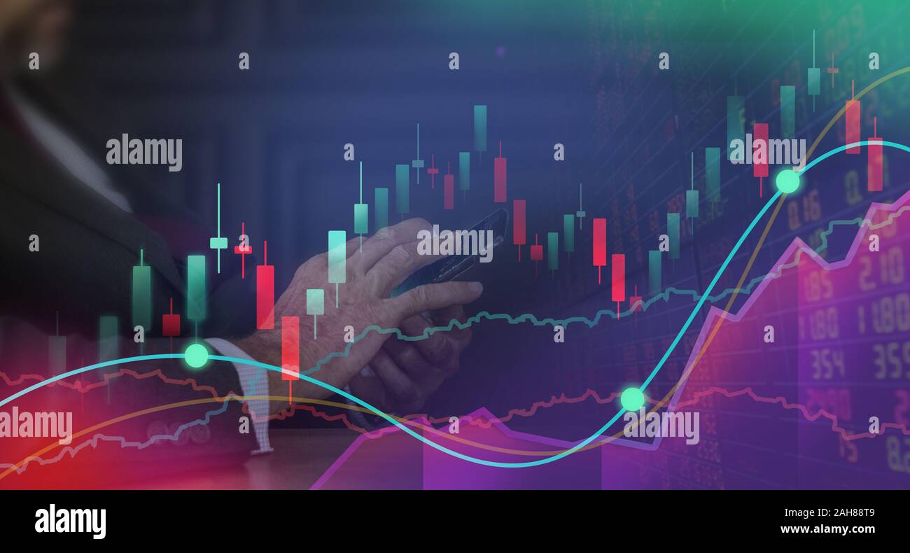 stock market chart on hand Stock Photo - Alamy