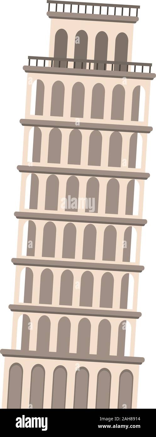 pisa tower monument italian icon Stock Vector Image & Art - Alamy