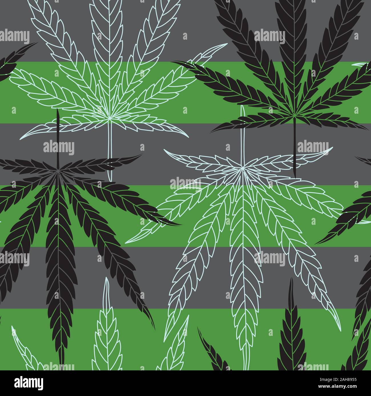 Seamless pattern marijuana leaves Stock Vector Images - Alamy