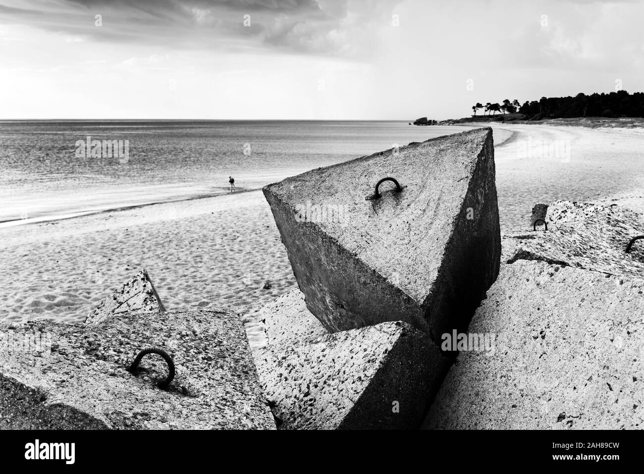 Old mole with large stones Stock Photo - Alamy