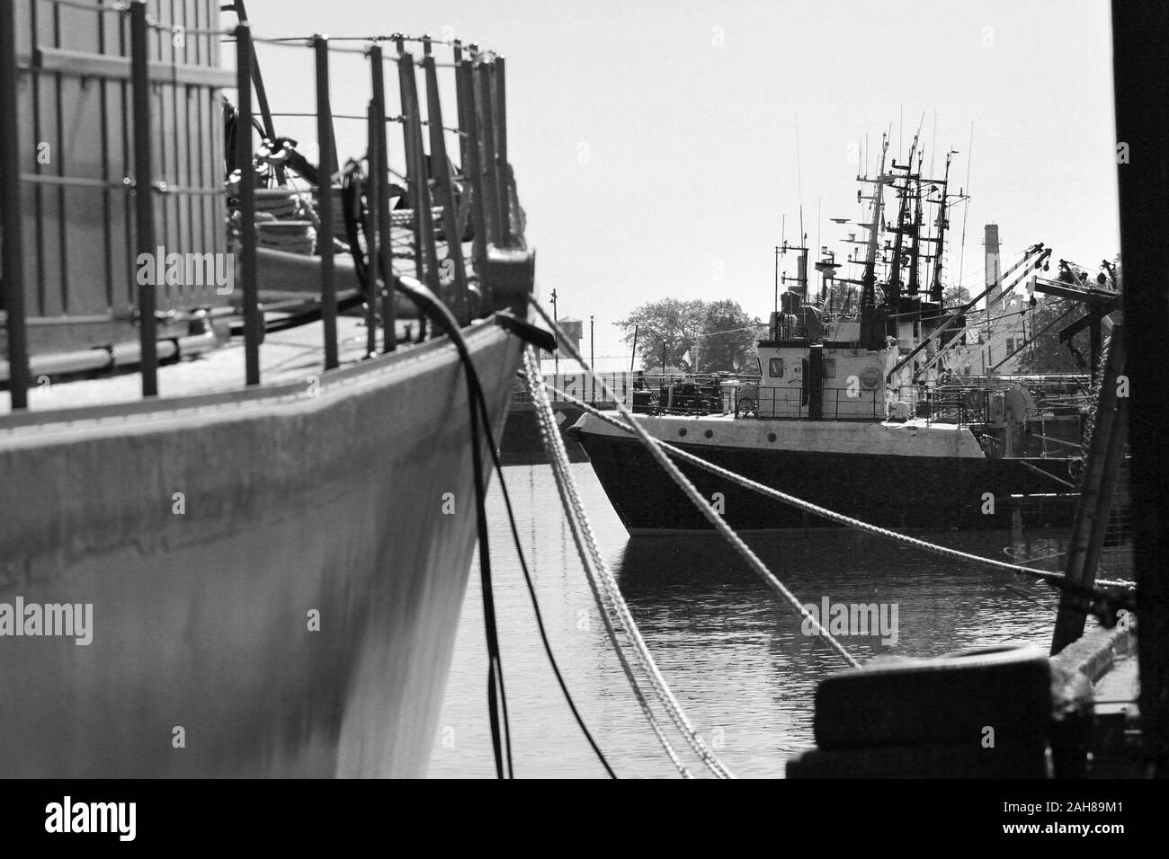 View of the port from ship Stock Photo - Alamy