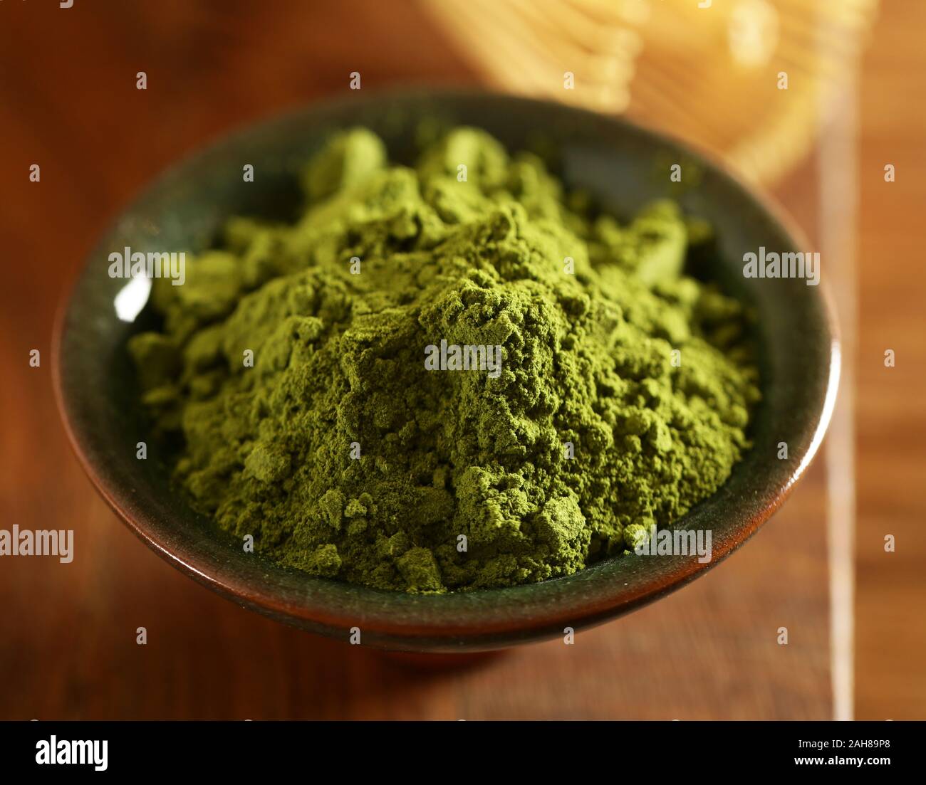 natural organic matcha green tea powder Stock Photo - Alamy