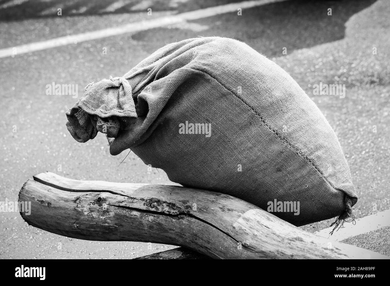 Burlap bag Black and White Stock Photos & Images - Alamy