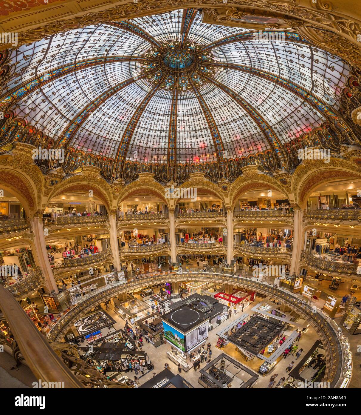 Paris, France - July 27 2018: Galeries Lafayette is a commercial ...