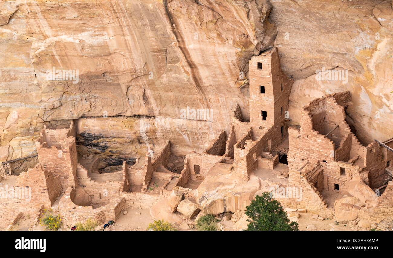 Square Tower House in Mesa Verde National Park, Colorado Stock Photo ...