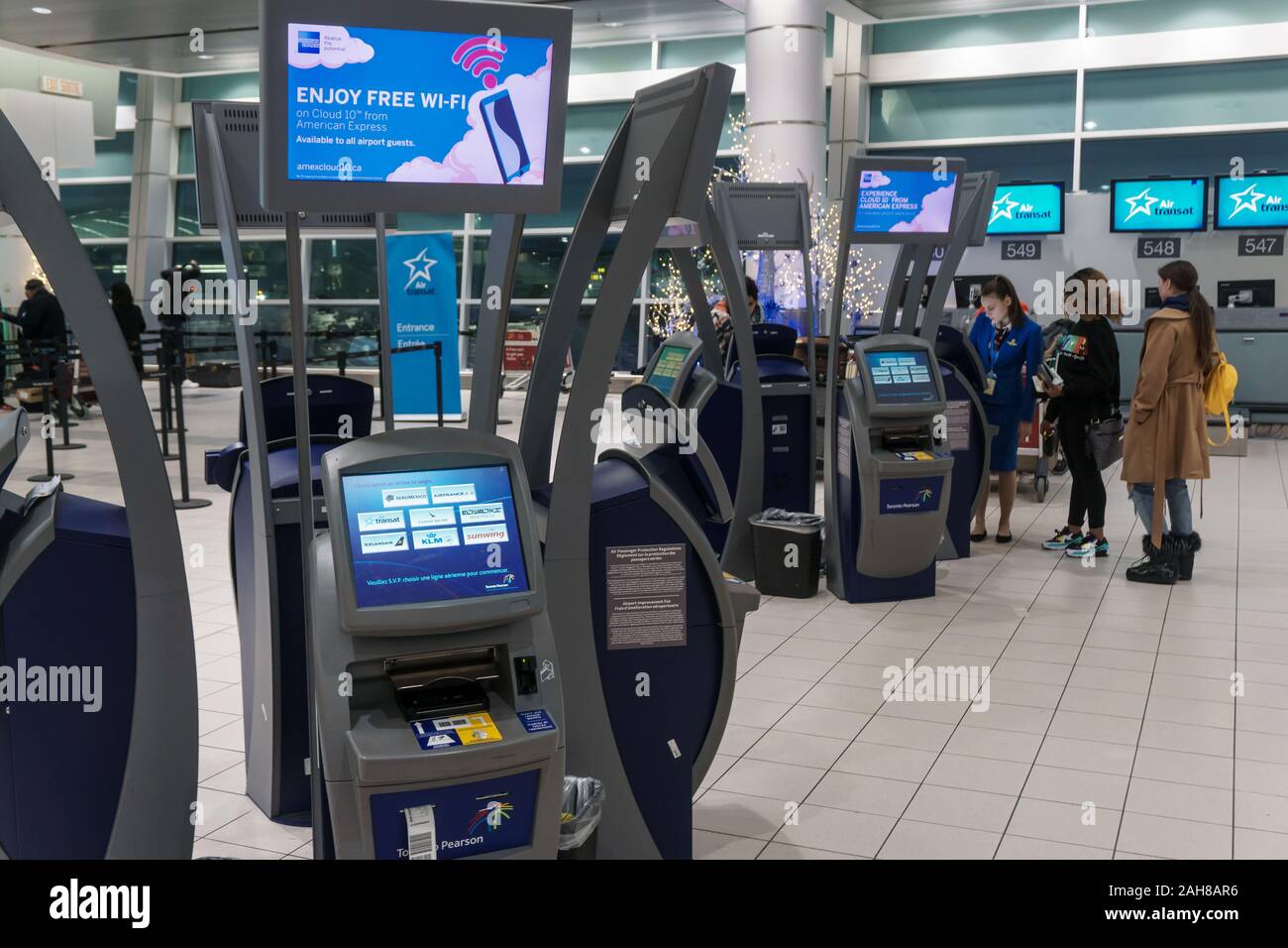 Lester Pearson airport check-in area, Toronto, December 2019 ...