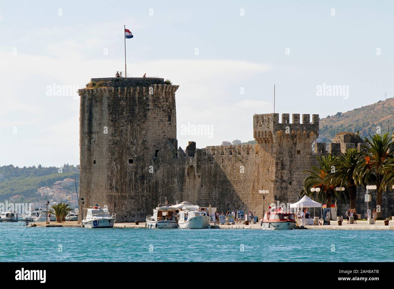 Kamerlengo Castle and fortress, Trogir harbour, Dalmatia, Croatia ...