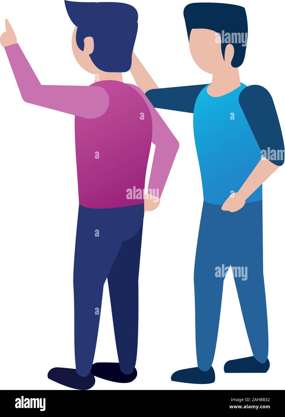young men friends avatars characters Stock Vector Image & Art - Alamy